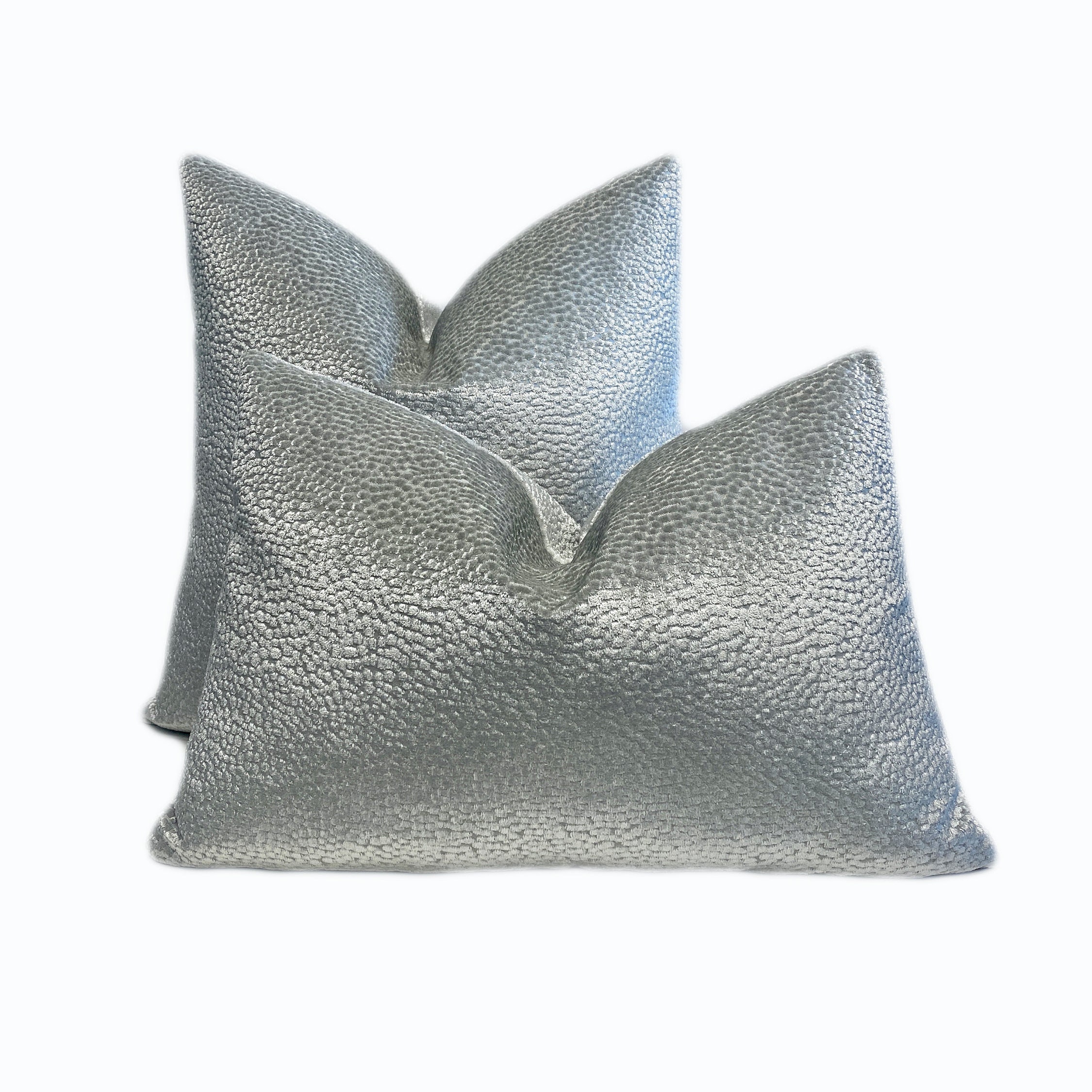 Shiny Silver Solid Velvet Throw Pillow Cover Silver Textured - Etsy