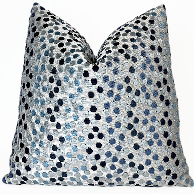 Bright Blue Pillow - Etsy