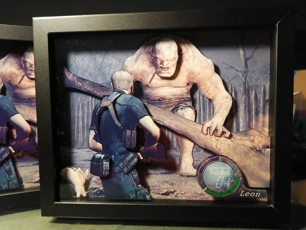 Resident Evil 4 3d Shadow Box Art 3D Artwork Re4videogame | Etsy