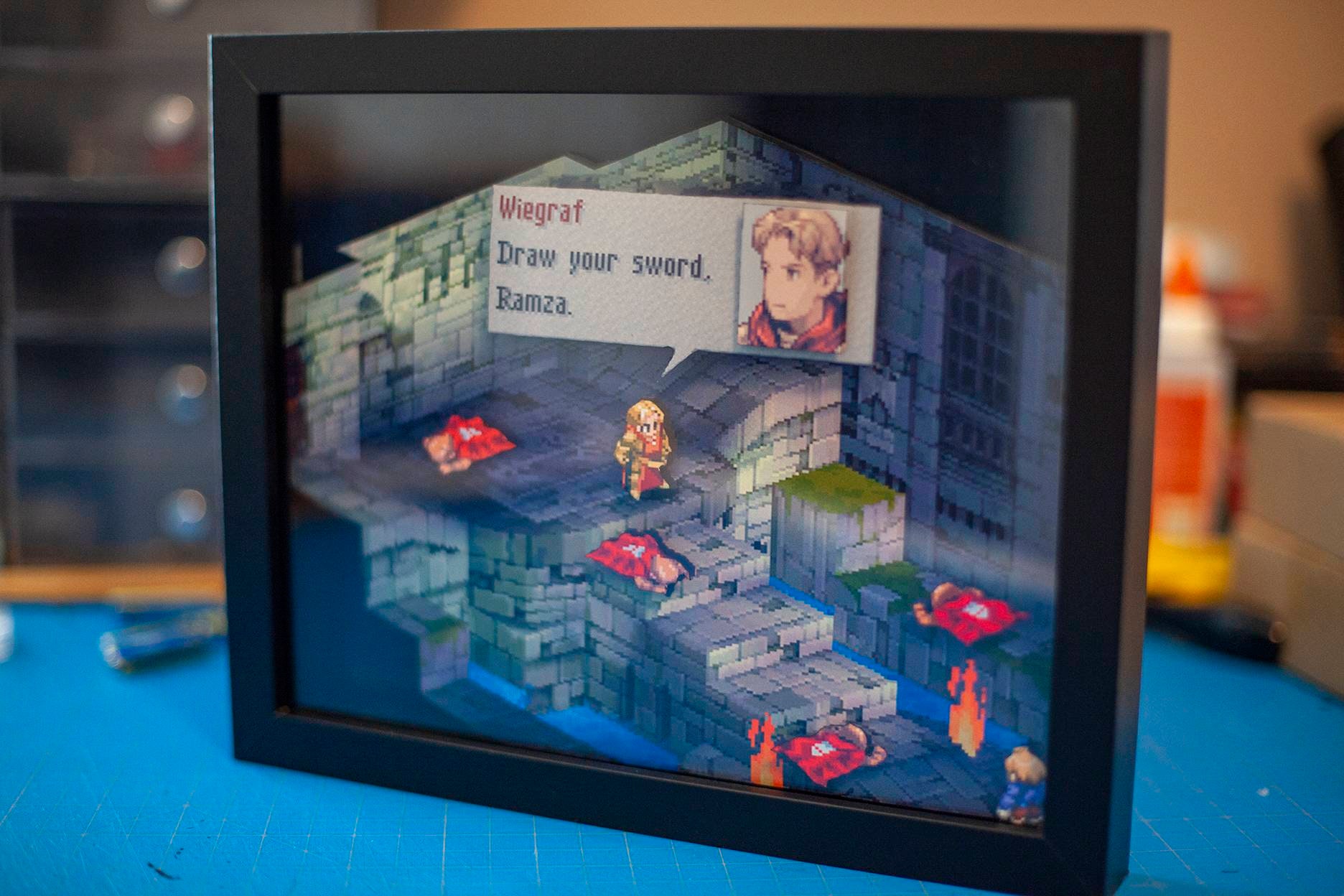 Final Fantasy Tactics Ramza Vs Wiegraf Battle 3D Shadowbox - Etsy