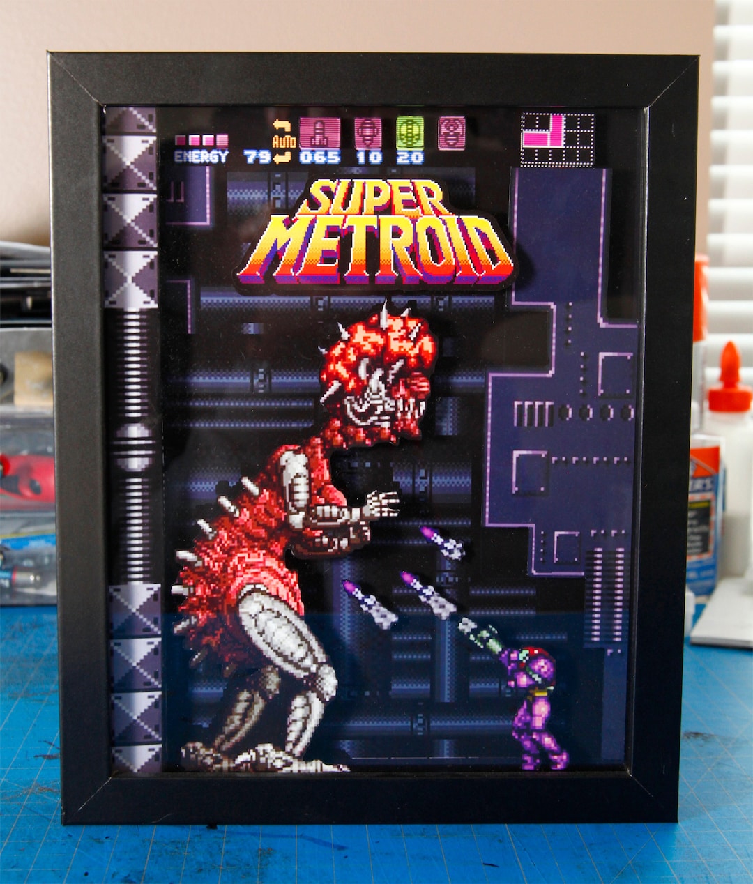 Super Metroid 3D Shadow Box Diorama - Etsy