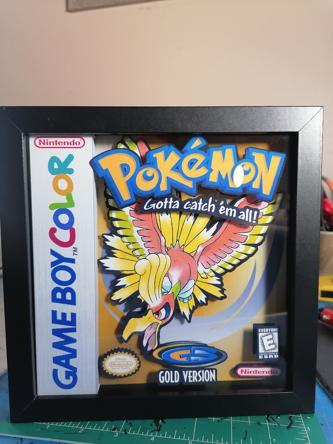 Ho-oh Pokémon Gold Version 3d Shadowbox Diorama - Etsy