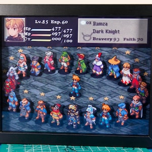 Final Fantasy Tactics 3D Diorama • Job Class Video Game Shadow Box Art ...