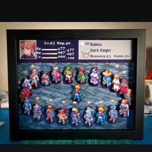 Final Fantasy Tactics 3D Diorama • Job Class Video Game Shadow Box Art ...