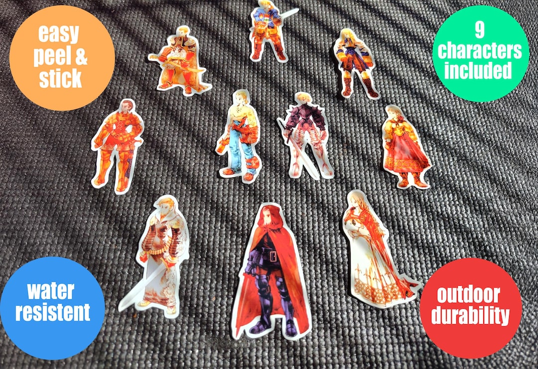 Final Fantasy Tactics Vinyl Stickers | House of Beoulve Character Set ...