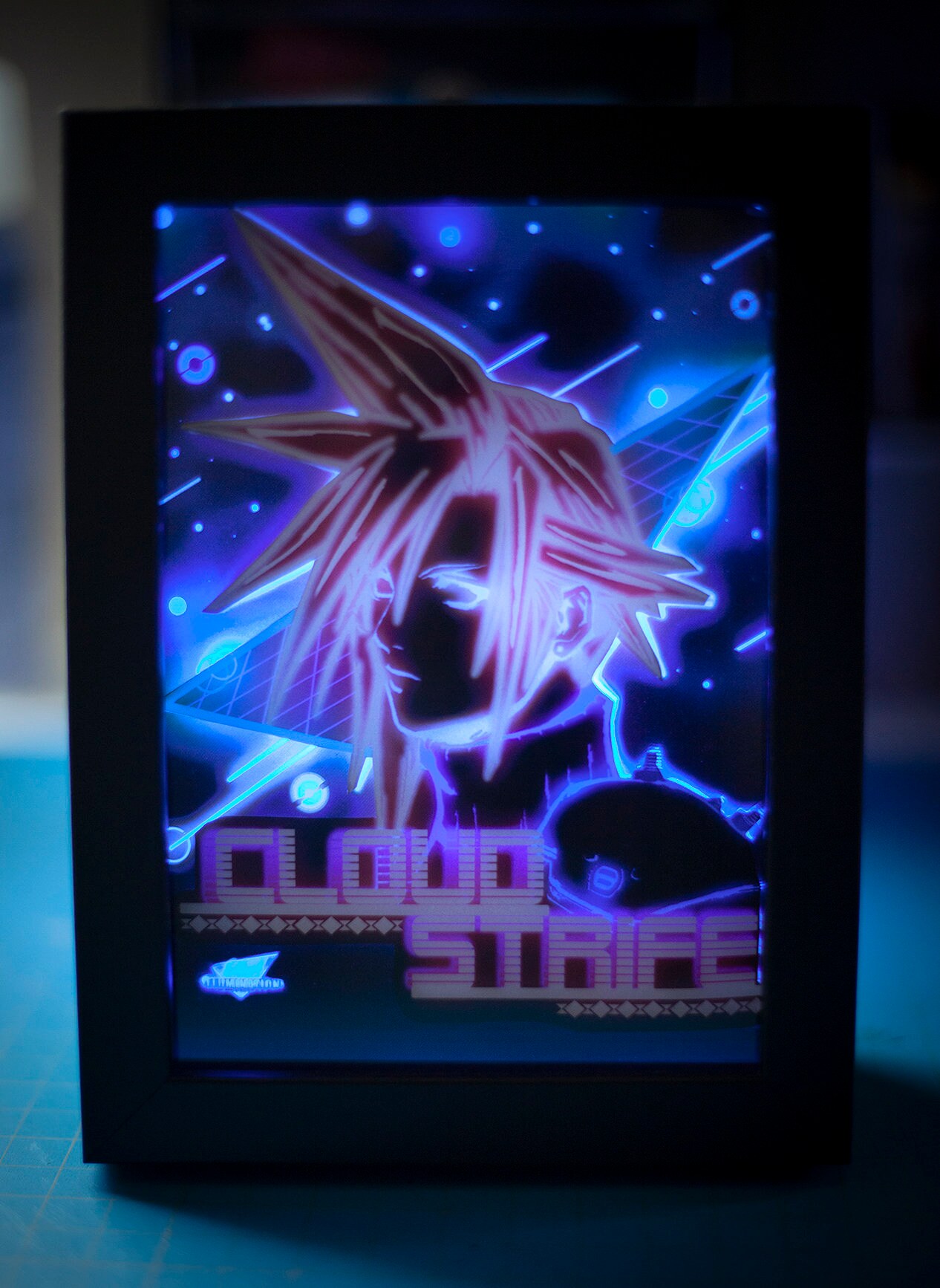 Final Fantasy 7 Cloud LED Shadowbox Diorama - Etsy