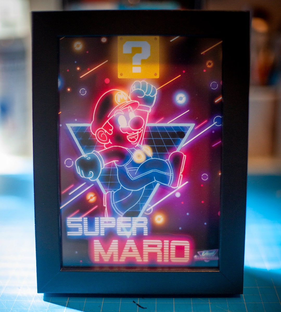 Super Mario LED Shadowbox Diorama - Etsy