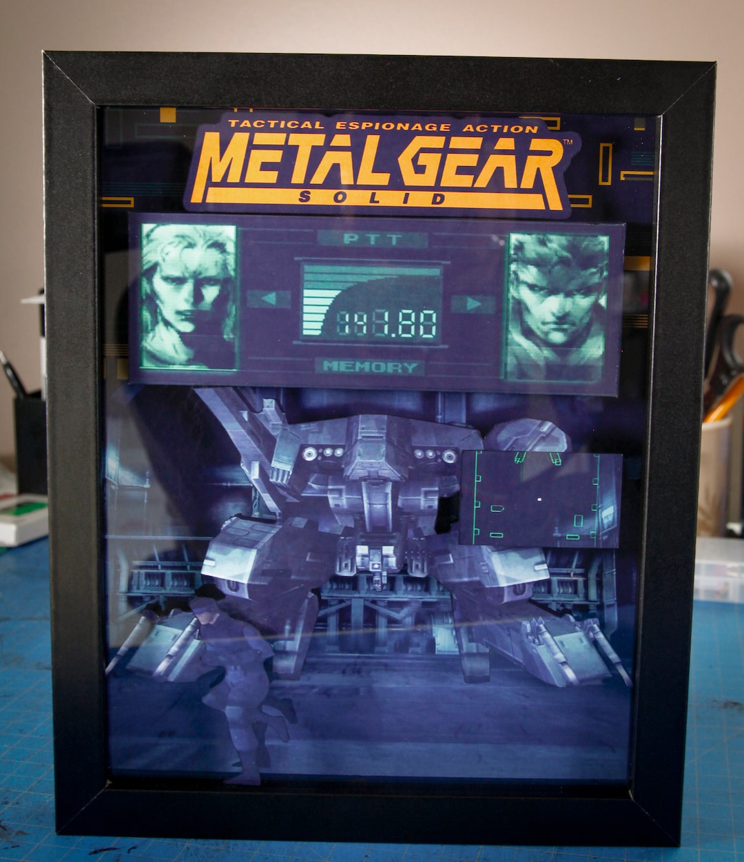 Metal Gear Solid Shadow Box for Gamers | Handmade Wall Art | Unique ...