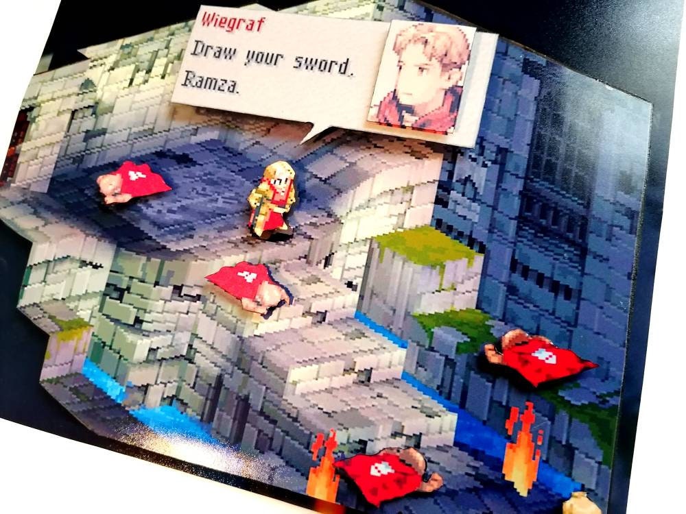 Final Fantasy Tactics Ramza Vs Wiegraf Battle 3D Shadowbox - Etsy
