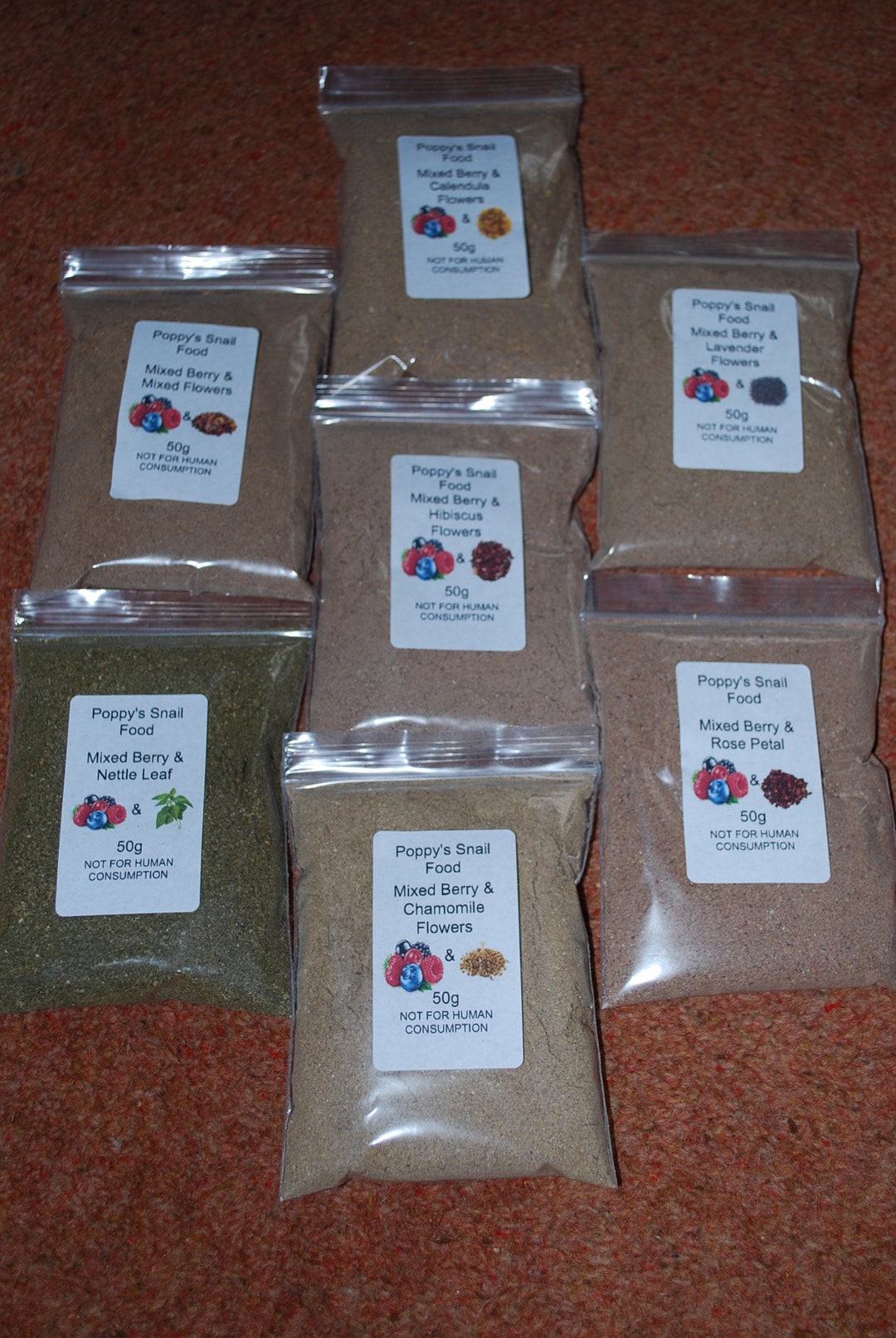 Giant African Land Snail Food Snail Mix 50g Sample Pack - Etsy