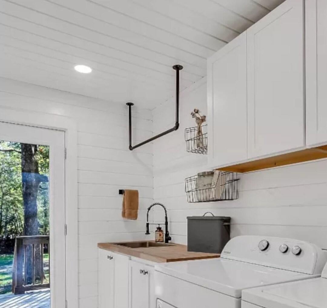 Heavy Duty Laundry Room Drying Rack, Towel Holder, Gun Metal Gray ...