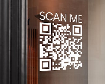 Custom QR Code Sticker | for Window, Wall, Car | Vinyl Decal for ...