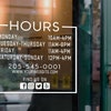 Custom Storefront Window Sticker Business Hours Vinyl Decal for Store ...