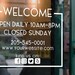 Custom Storefront Window Sticker | Business Hours | Vinyl Decal for ...