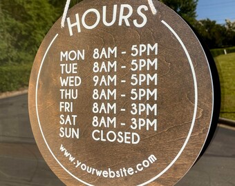 Store Hours Sign - Etsy