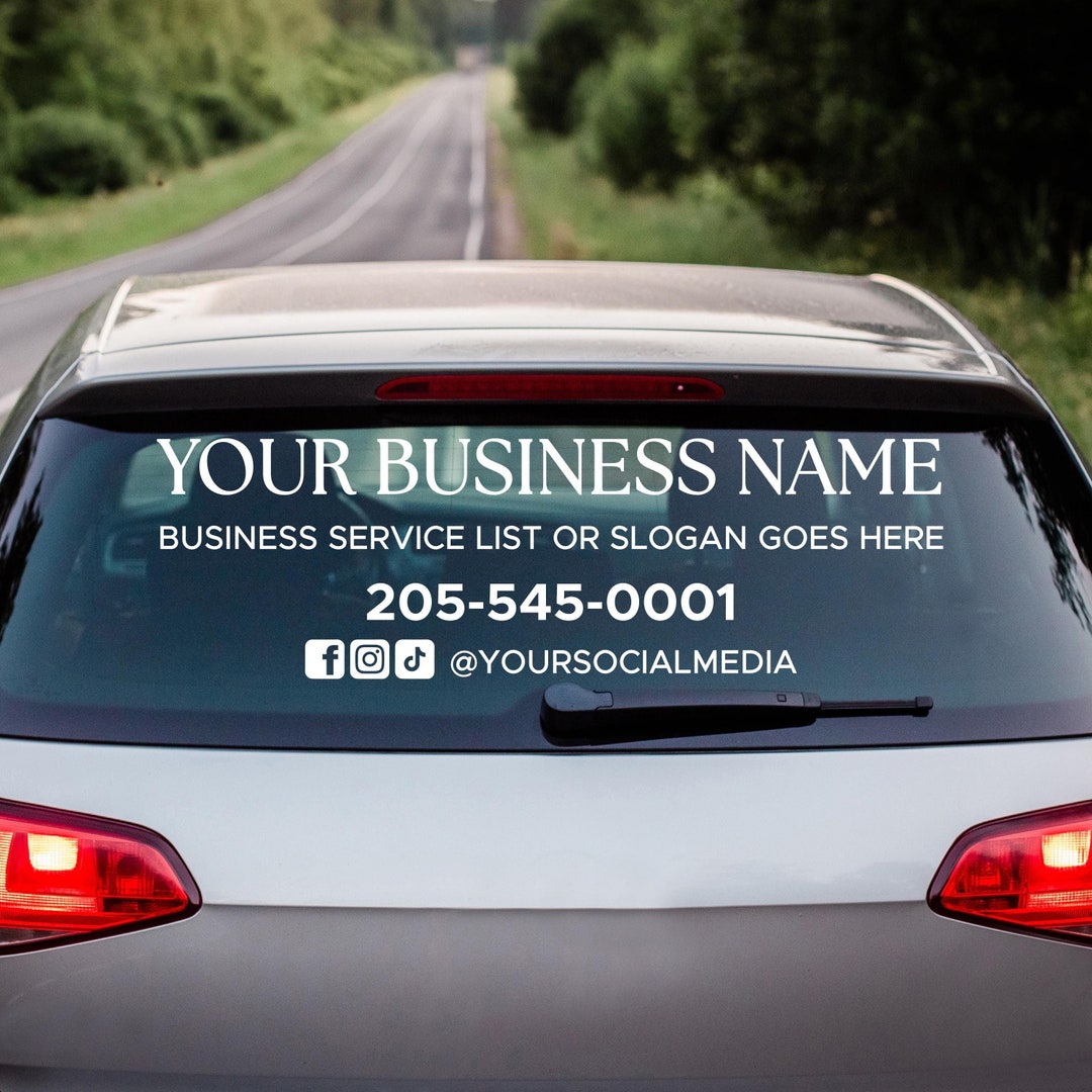 Custom Business Decal for Vehicle | Vinyl Decal Sticker for Glass | Car ...