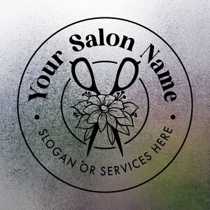 Customizable Salon Hairdresser Storefront Sticker | Vinyl Decal for ...