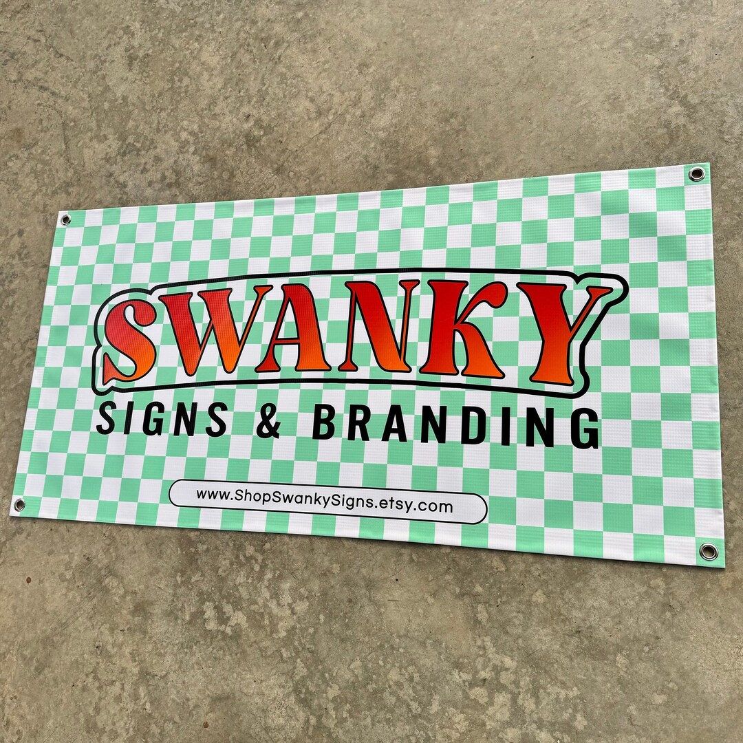 Custom Logo Banner | Vibrant Full Color Printed Vinyl Banner for ...