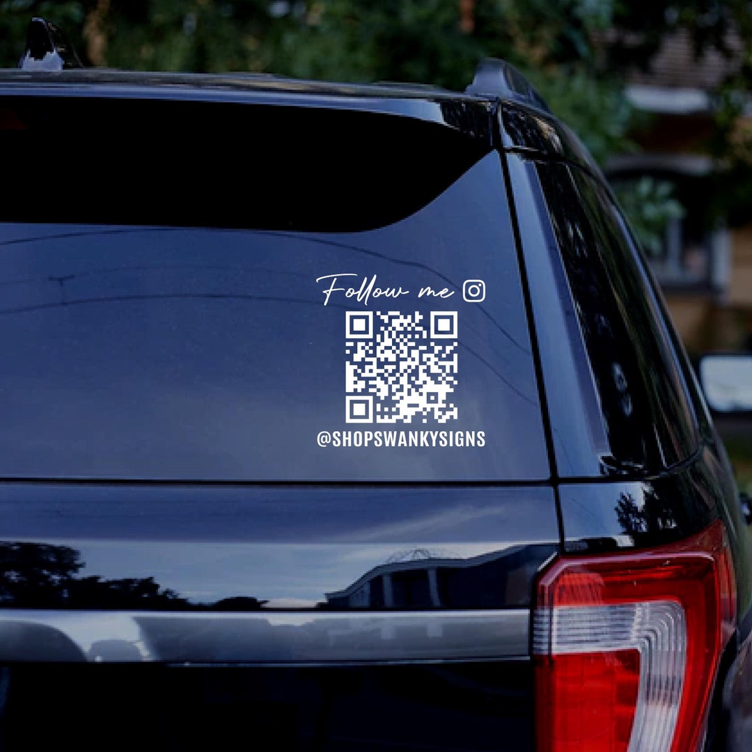 Social Media QR Code Decal for Vehicle | Instagram Facebook Tiktok ...