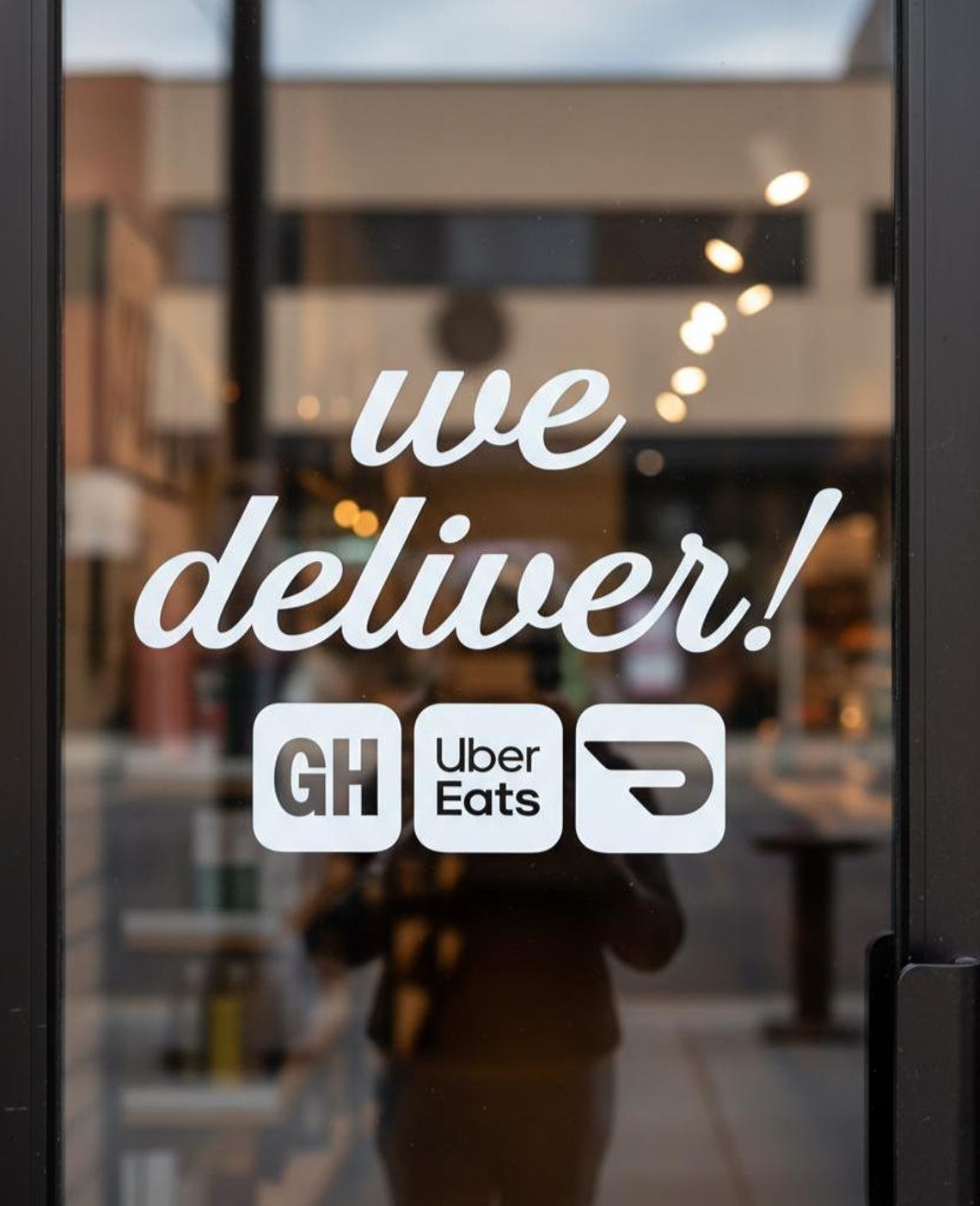 We Deliver Decal | Restaurant Window Sticker, Food Delivery - Etsy