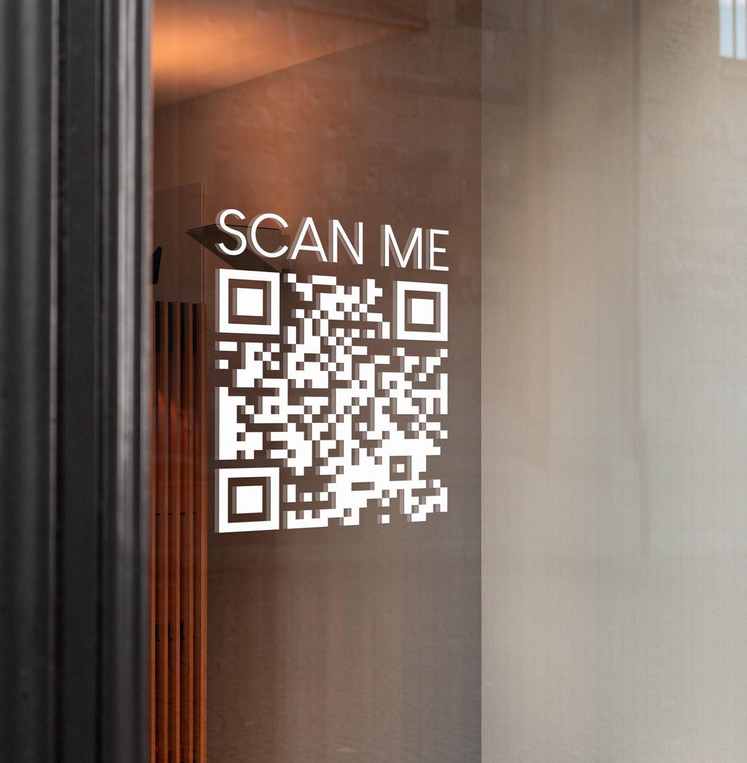 Custom QR Code Sticker | for Window, Wall, Car | Vinyl Decal for ...