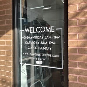 Custom Storefront Window Sticker | Business Hours | Vinyl Decal for ...
