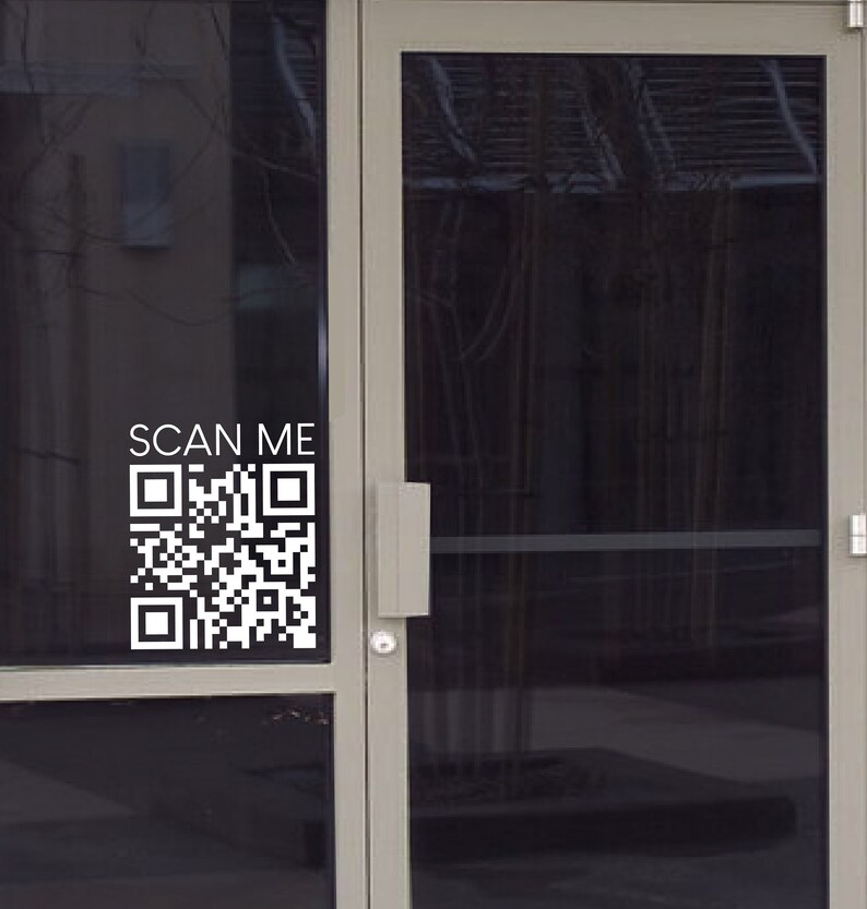 Custom QR Code Sticker for Window Wall Car Vinyl Decal - Etsy