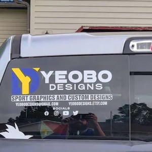 Custom Logo Car Window Decal | Vinyl Decal Sticker for Glass | Vehicle ...