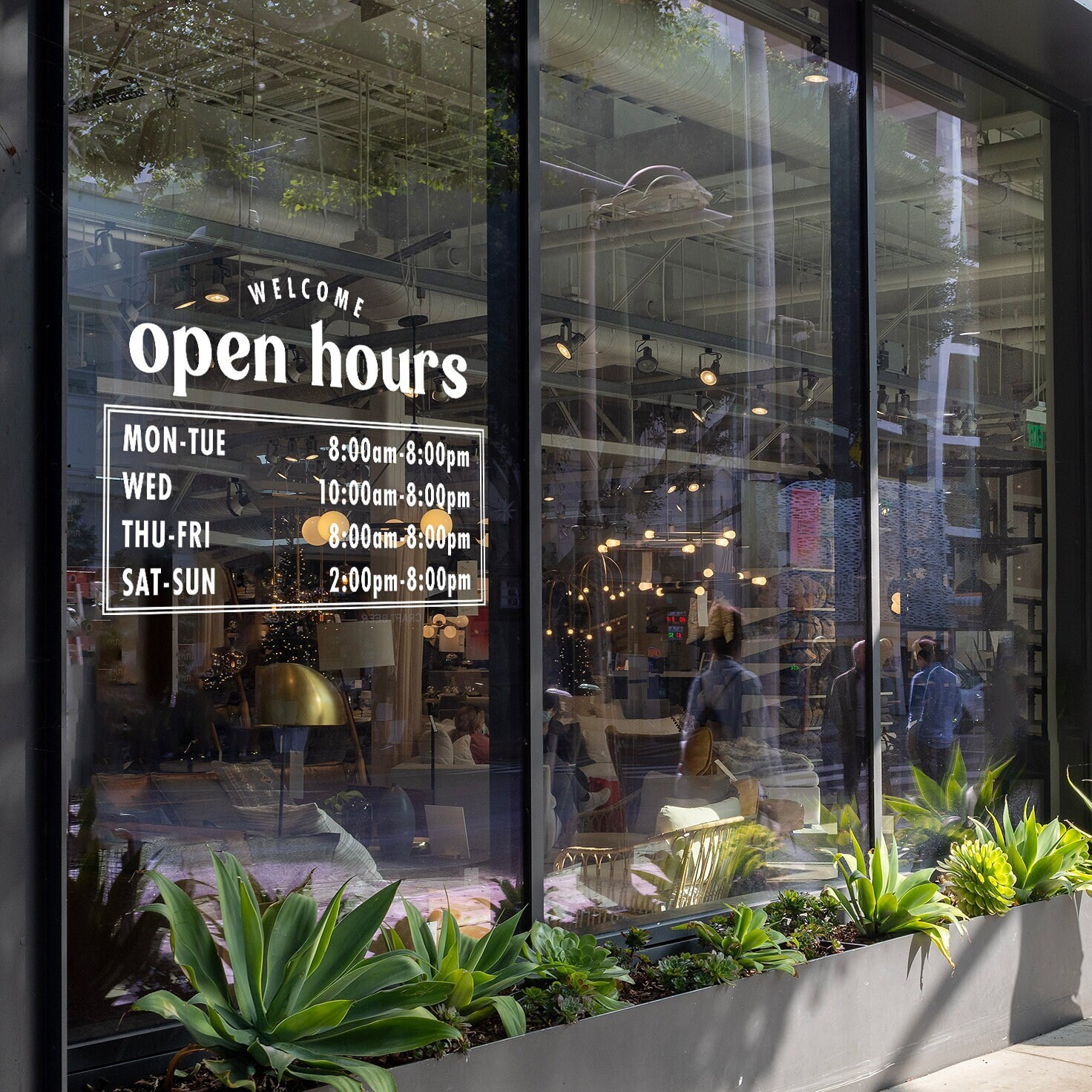 Custom Store Hours Window Decal | Business Vinyl Sticker - Etsy