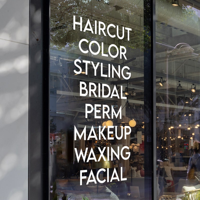 Salon Vinyl Decal - Etsy