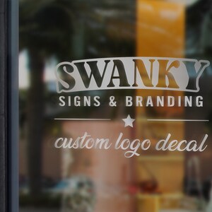 Custom Logo Decal Vinyl Sticker Business Storefront Window & Indoor ...