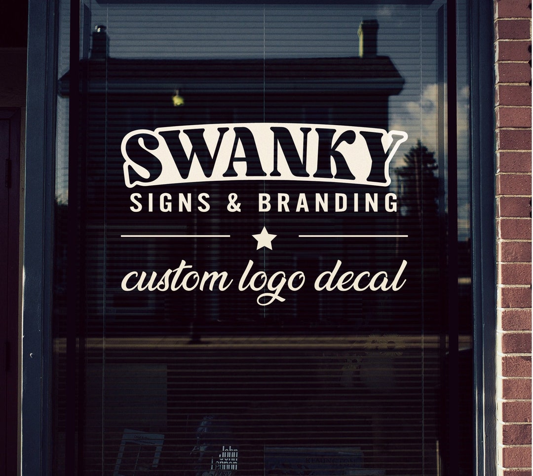 Custom Logo Decal | Vinyl Sticker | Business Storefront Window & Indoor ...