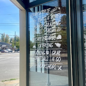 Custom Restaurant & Bakery Window Decal | Menu Items With Imagery ...