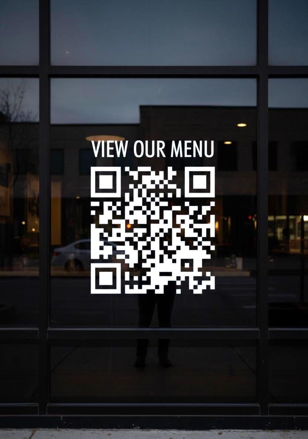 Custom Huge QR Code Sticker | Vinyl Decal Applies on Glass, Wall ...