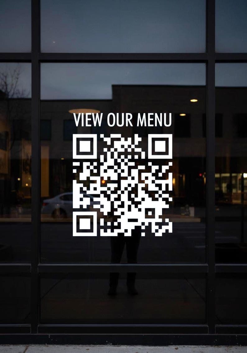 Custom Huge QR Code Sticker | Vinyl Decal Applies on Glass, Wall ...