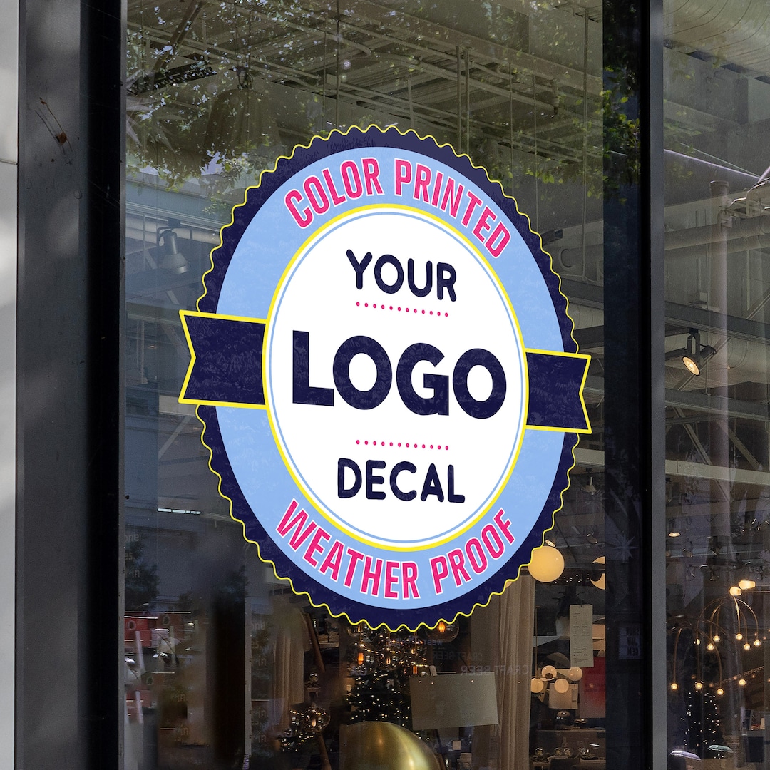 Custom Color Printed Logo Decal | Laminated Vinyl Sticker | Business ...
