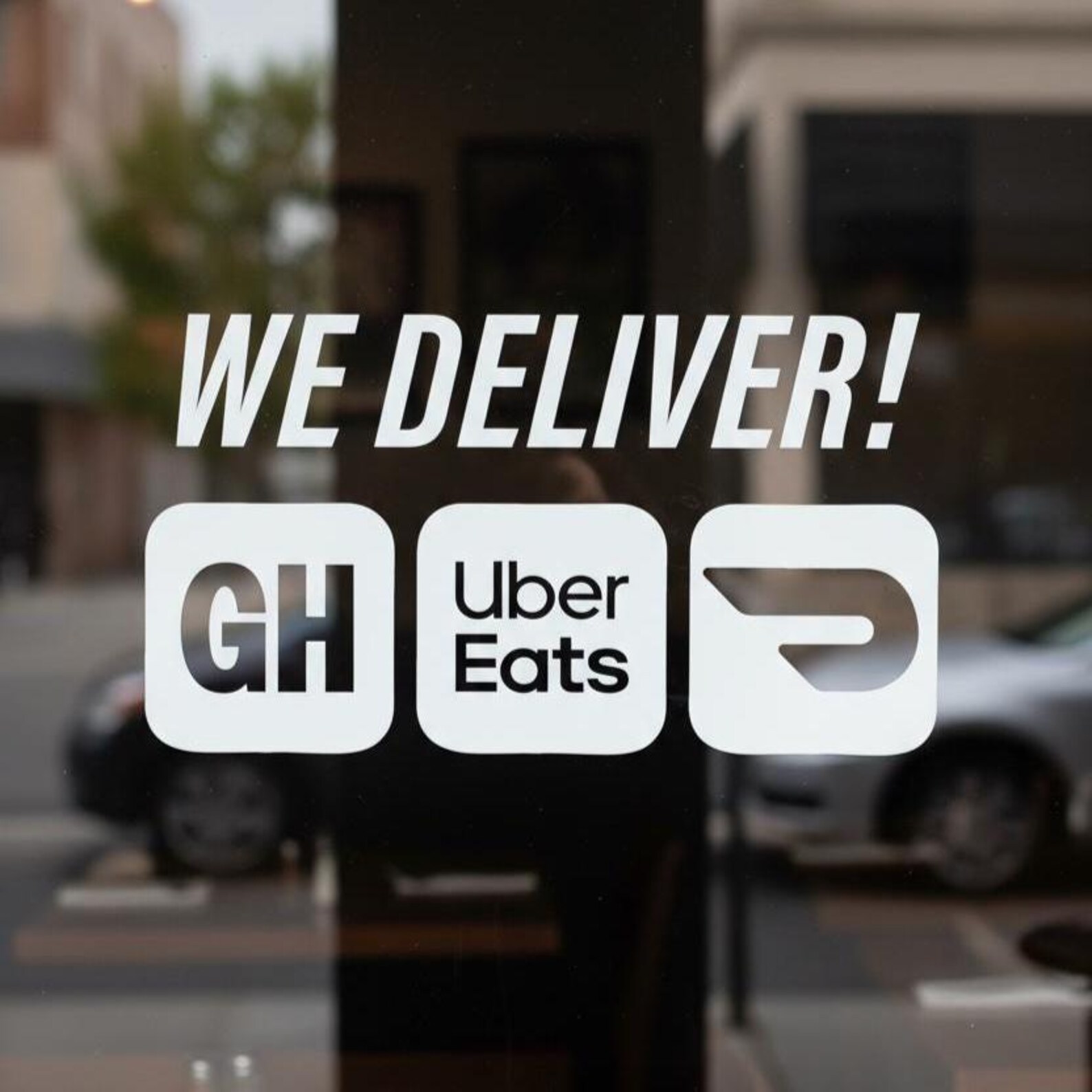 Food Delivery Vinyl Decal | Restaurant Window Sticker - Etsy