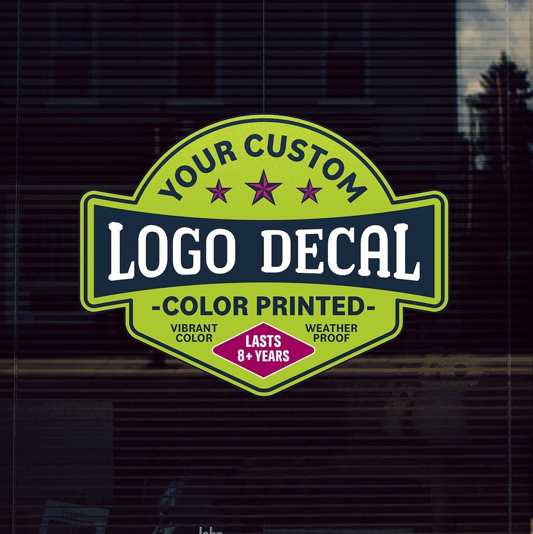 Custom Color Printed Logo Decal | Laminated Vinyl Sticker | Business ...
