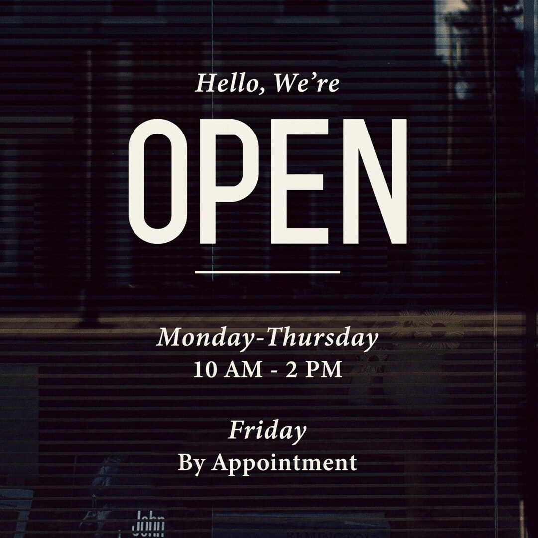Custom Storefront Window Sticker | Business Hours | Vinyl Decal for ...