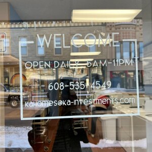 Custom Storefront Window Sticker Business Hours Vinyl - Etsy