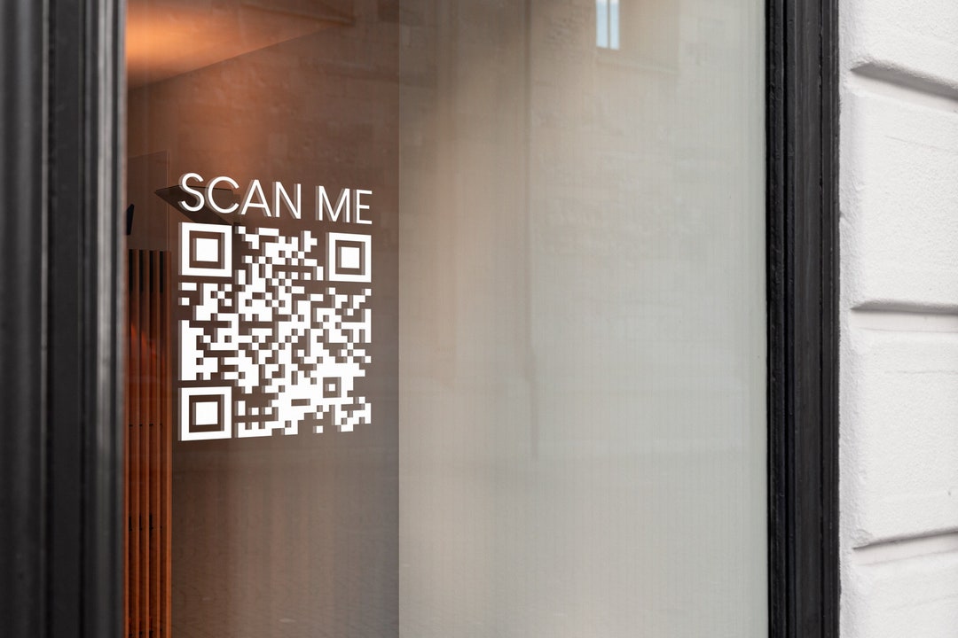 Custom QR Code Sticker for Window, Wall, Car Vinyl Decal for Business ...