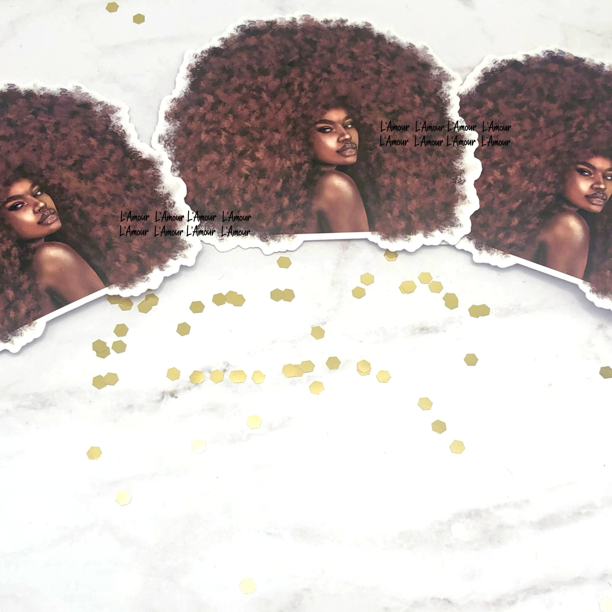 Big Afro Sticker African American Sticker Black Woman | Etsy
