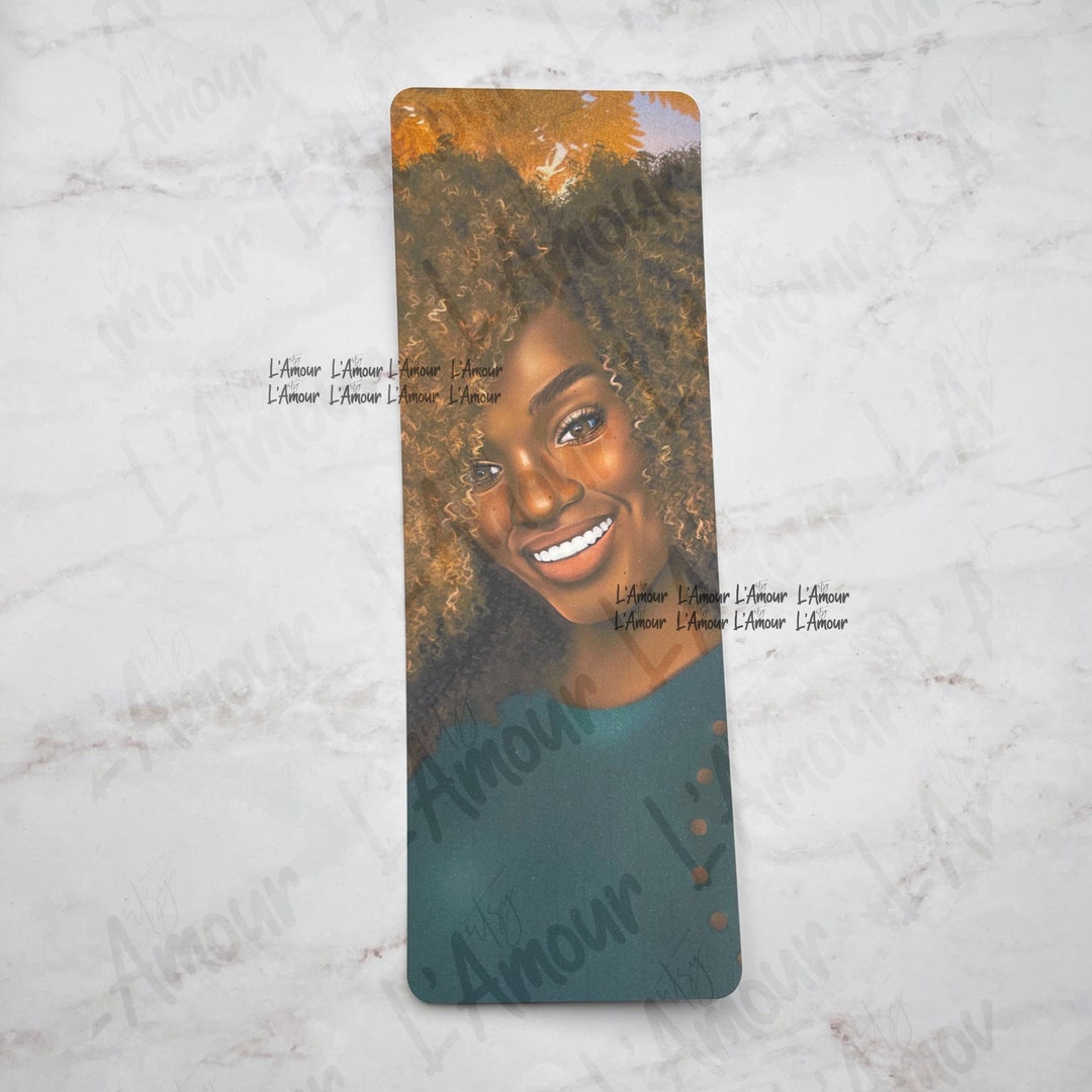 Afro Beauty Bookmark | Melanin | Black Girl Magic Bookmark | African ...