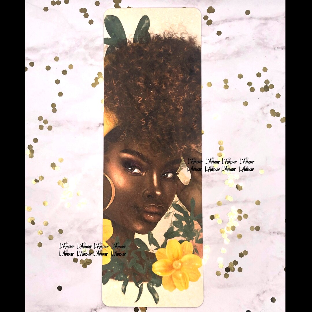 Black Girl Magic Bookmark: Flower Afro Art - Etsy