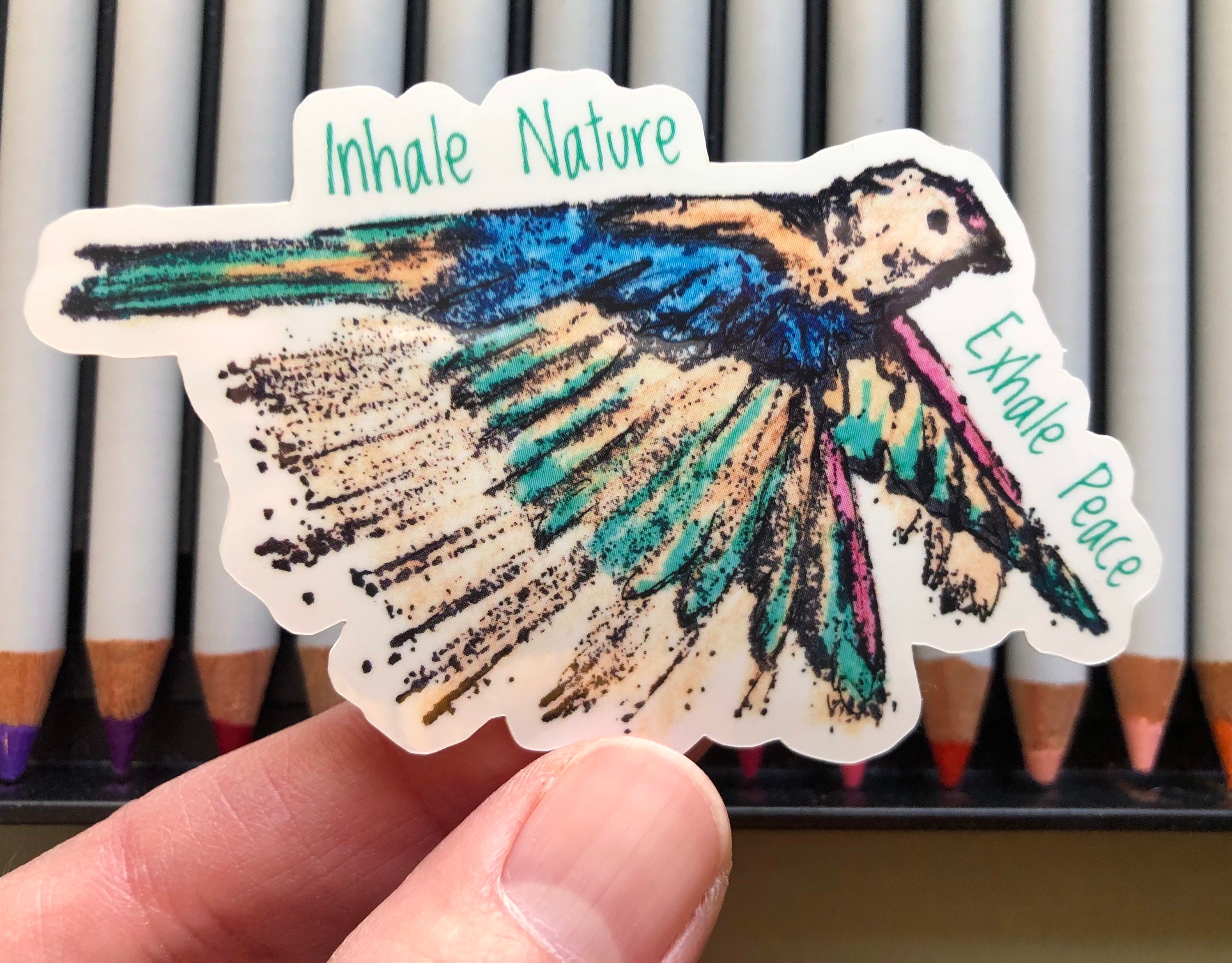 Bird Stickers Vinyl Stickers for Nature Lovers Inhale Nature Exhale ...