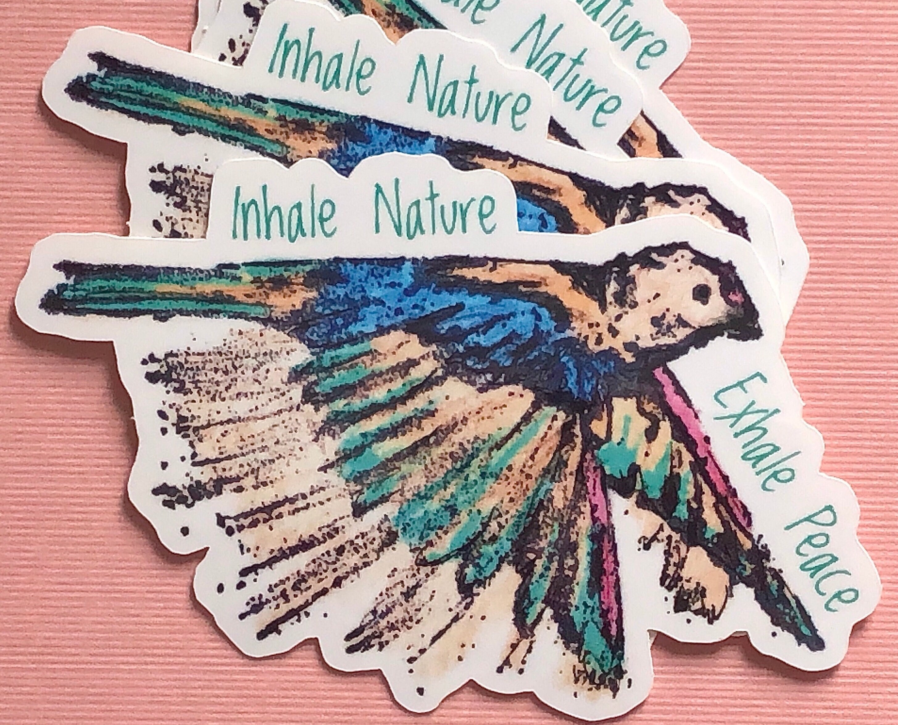 Bird Stickers Vinyl Stickers for Nature Lovers Inhale Nature Exhale ...