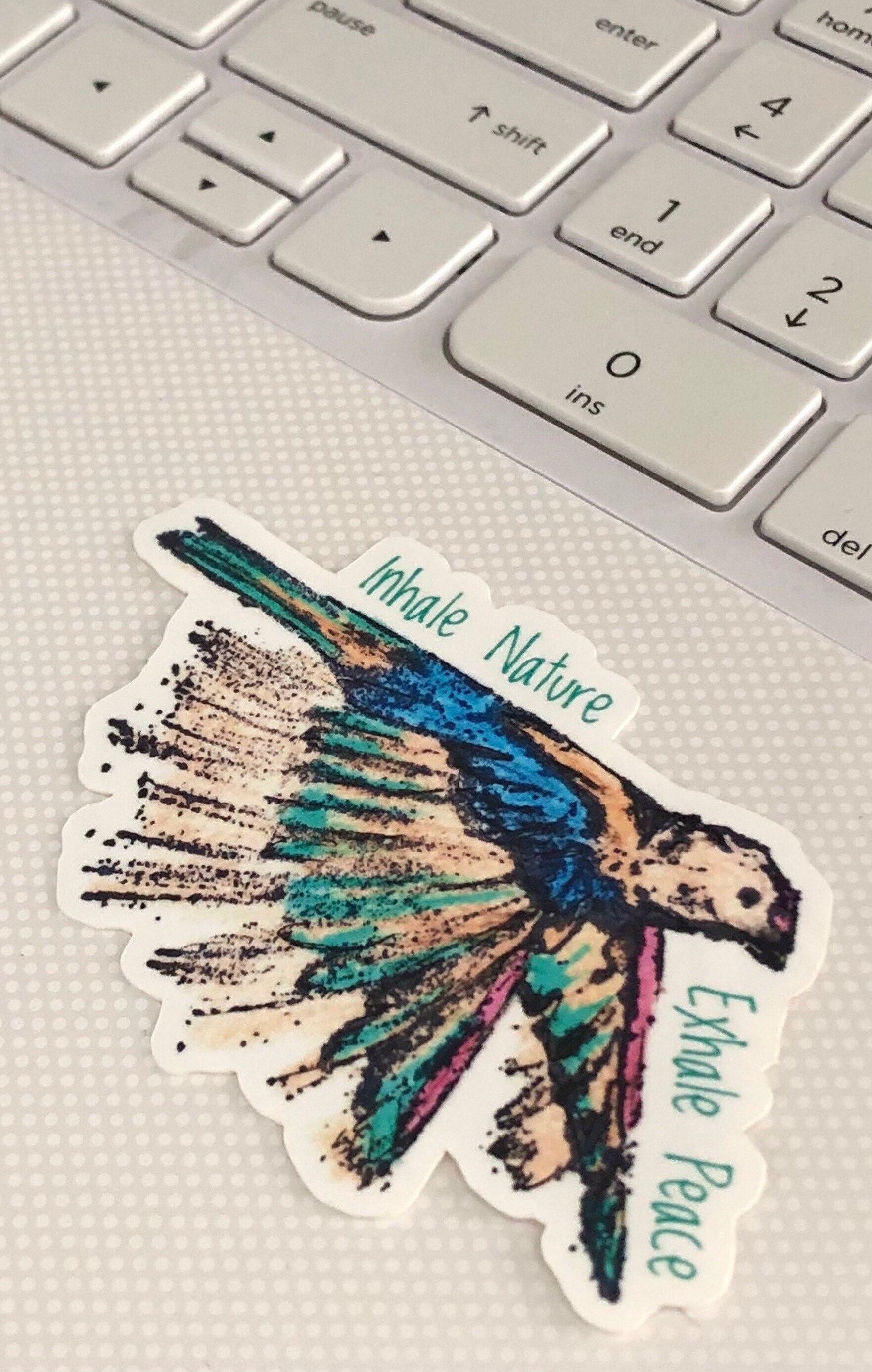 Bird Stickers Vinyl Stickers for Nature Lovers Inhale Nature Exhale ...