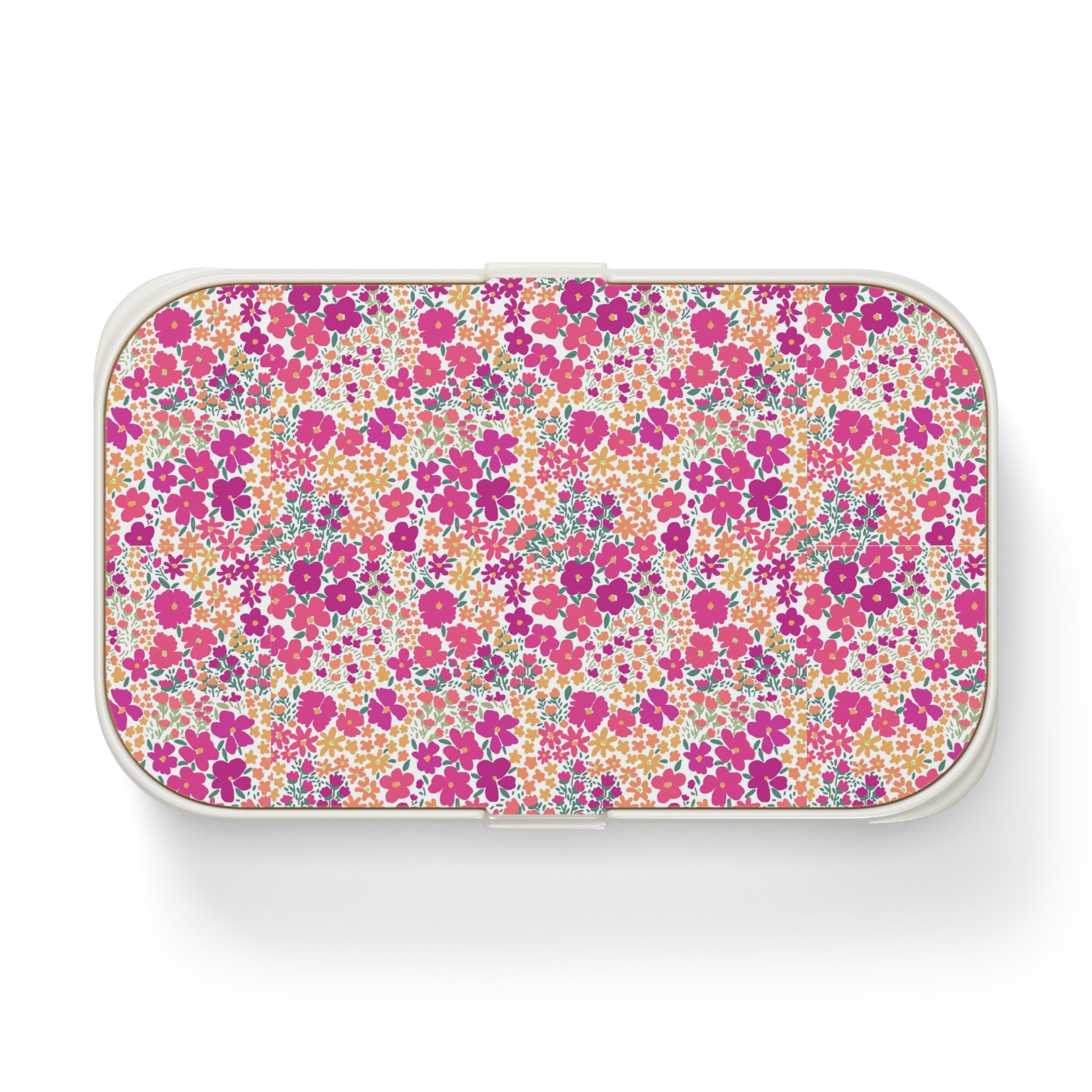 Pink Floral Swirl Bento Lunch Box - Etsy
