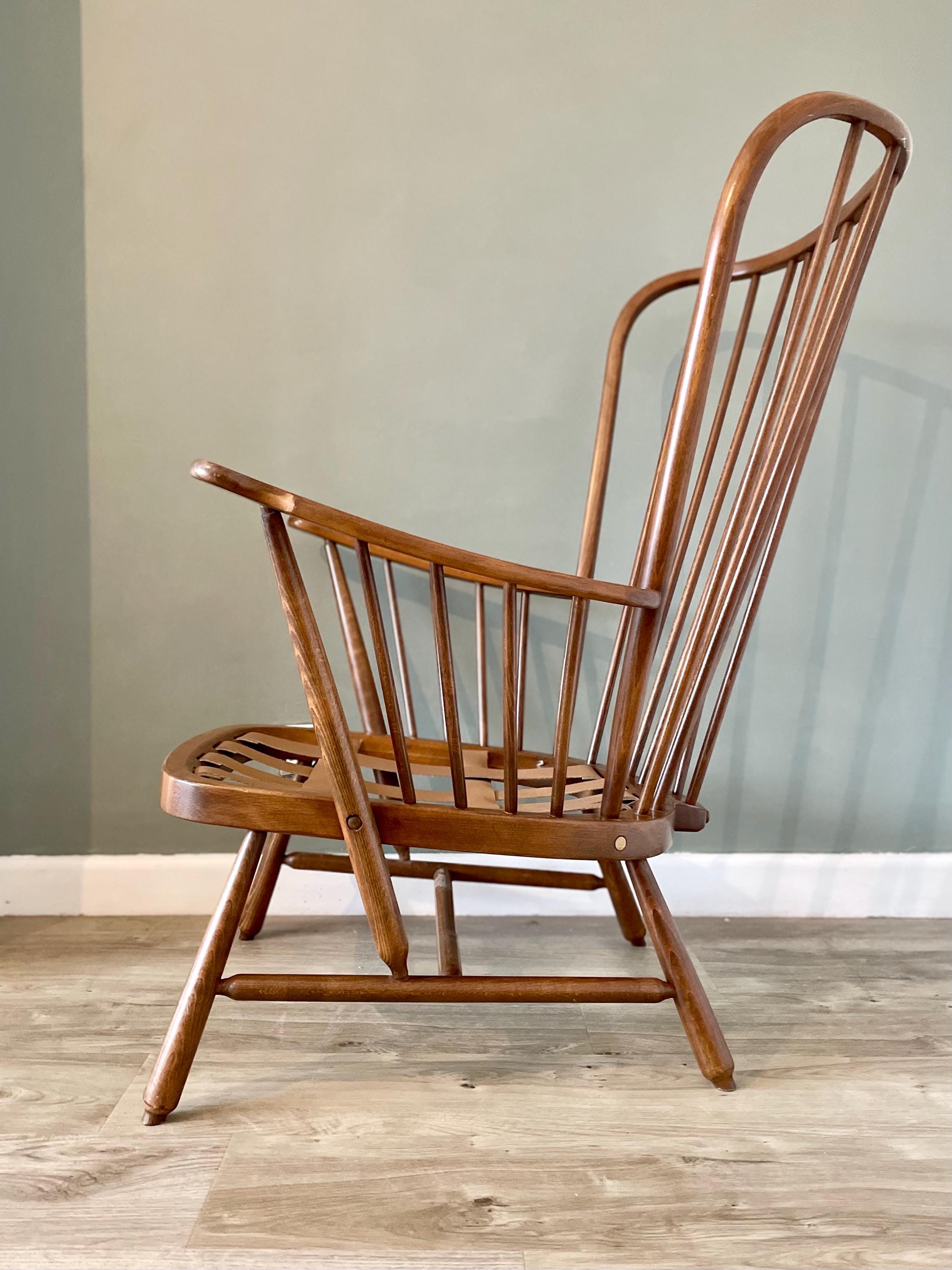 Ercol Large High Back Armchair 1913 - Golden Dawn - Etsy UK