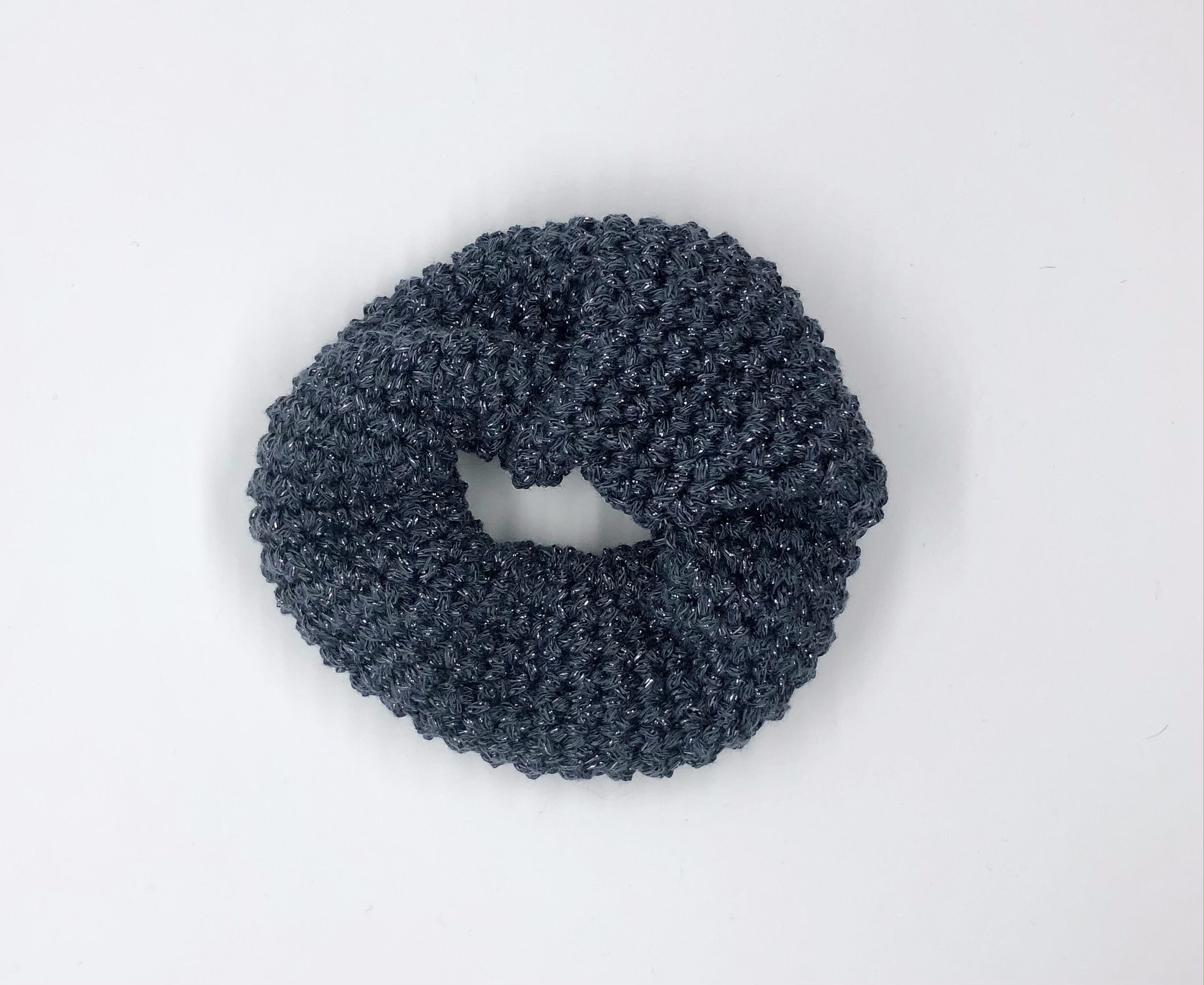 Blue Sparkle Crochet Handmade Scrunchie Medium to Thick Hair - Etsy New ...